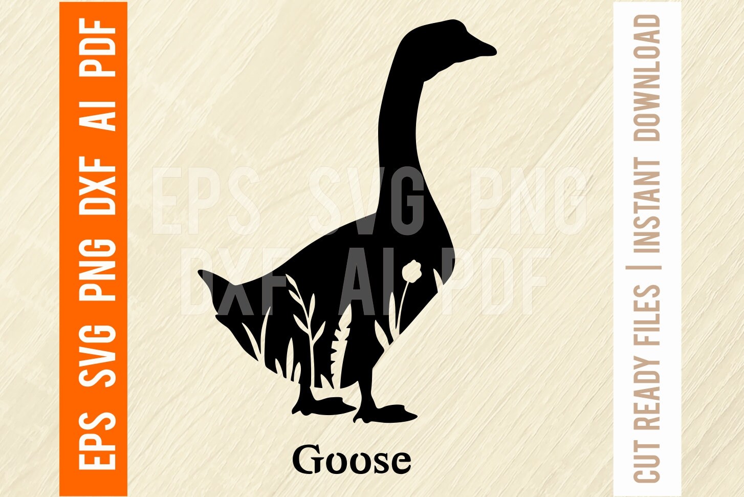 Goose Floral Animals Wildlife Stencils SVG Floral - Etsy