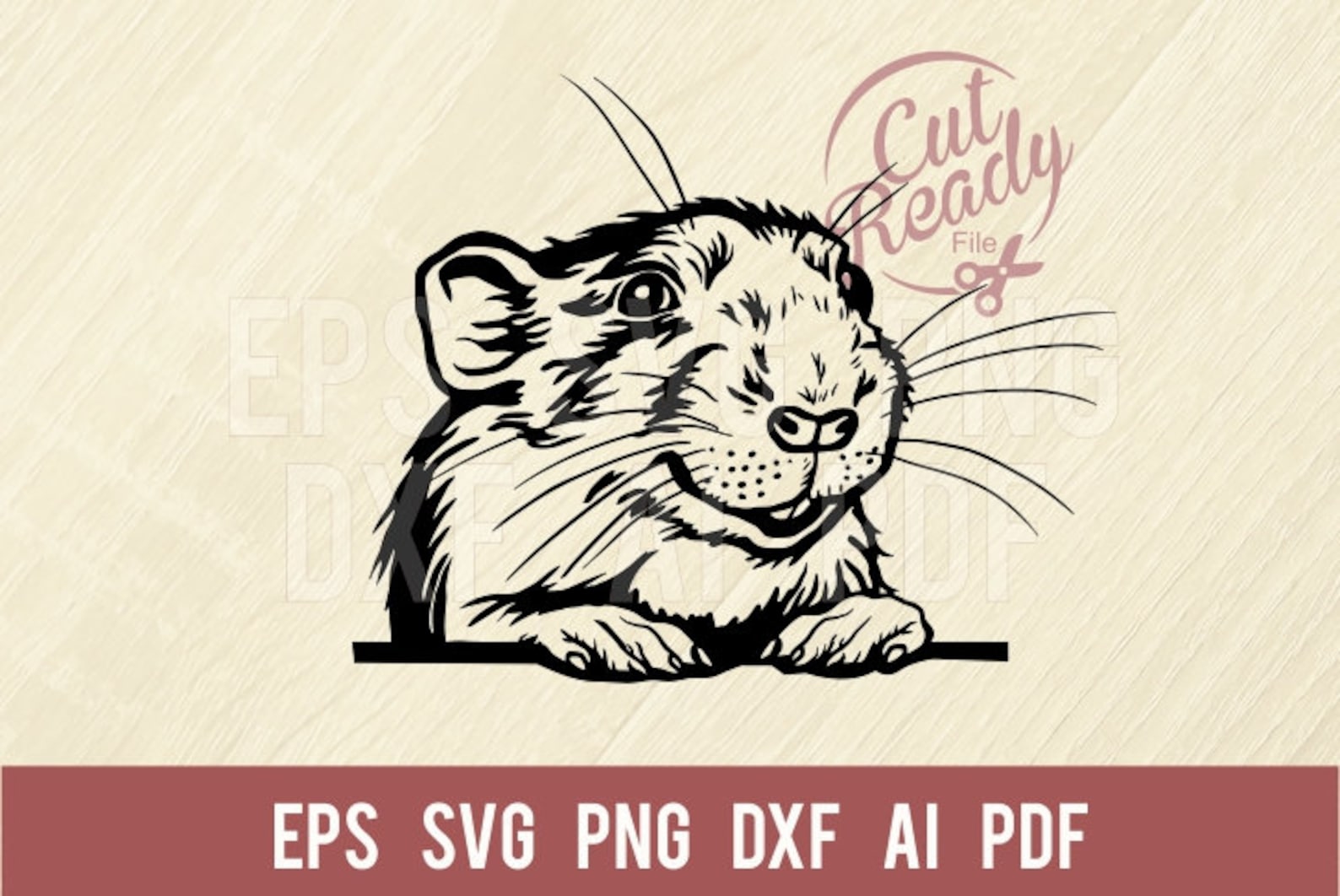 Funny Rat SVG - Comic Animal SVG Funny Animal Cut File, Wildlife ...