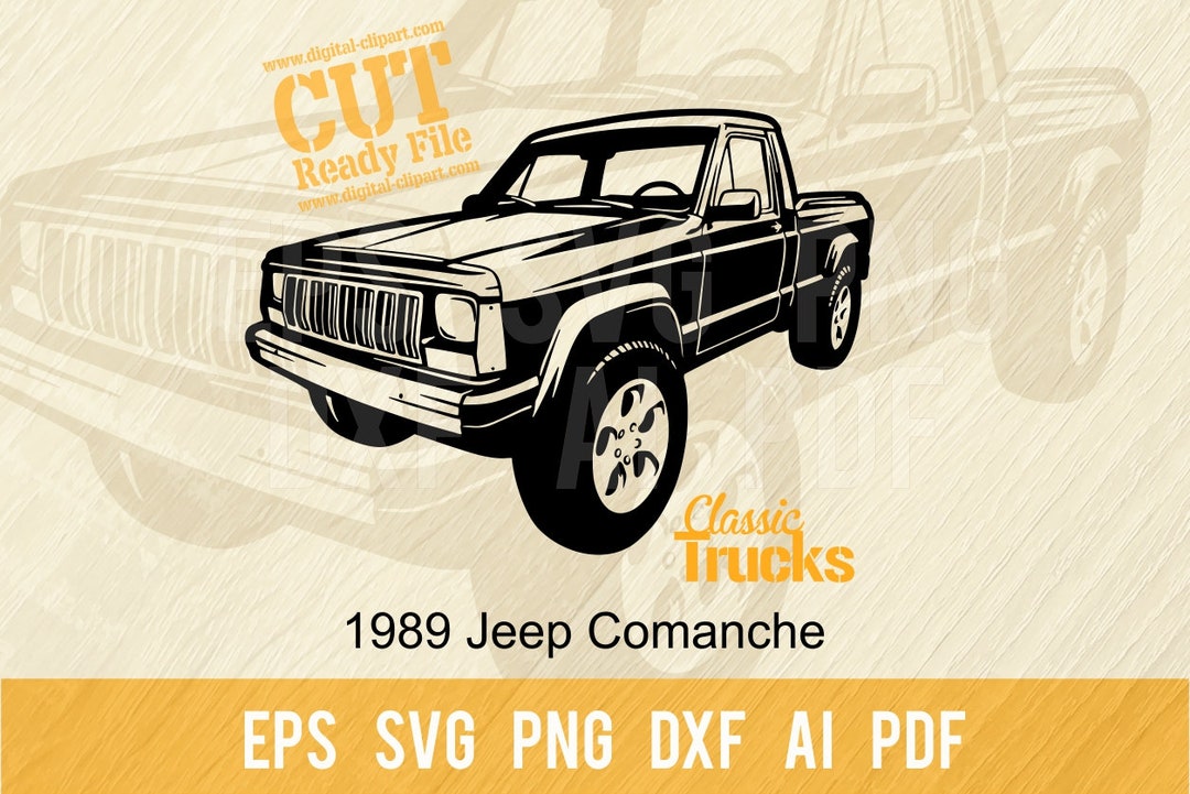 Pickup Truck SVG Comanche Svg Vector Clipart | Cut Ready Clip Art ...