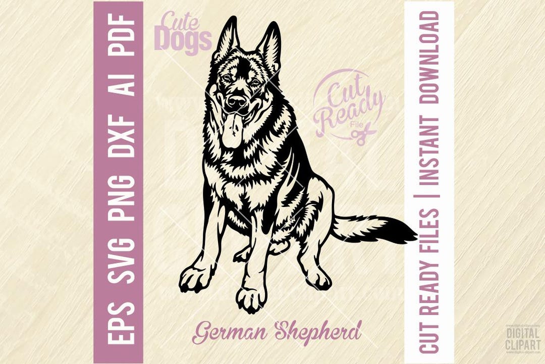 German Shepherd Svg, Dog Breed, Funny Dog - Pet Vector Dog, Dog ...