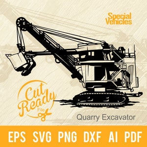 Quarry Excavator Svg Vehicle - Heavy Machinery, Logging and ...