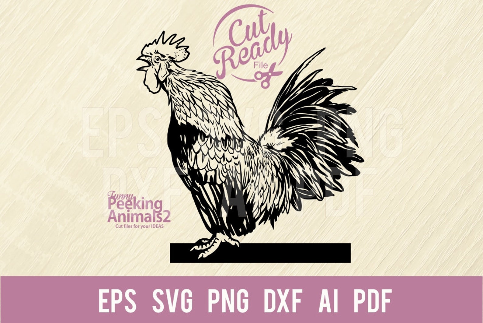 Rooster SVG File, Farm Svg, Cockerel Svg, Chicken Svg, Rooster Cut ...
