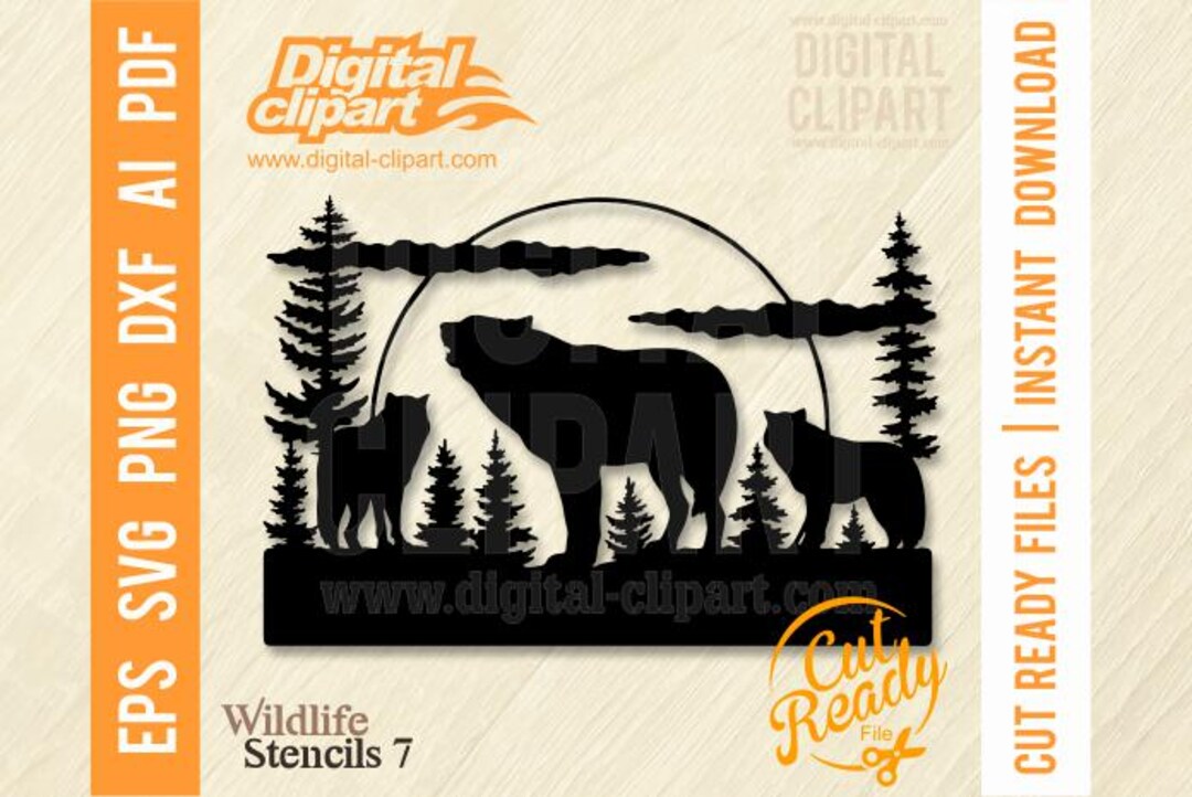 Wolves Svg, Pack of Wolves SVG - Animal SVG Laser Cut File, Wildlife ...