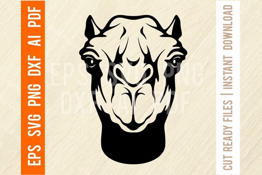 Camel - Head Animals, Wildlife Stencils - SVG, Head Silhouettes Dxf ...
