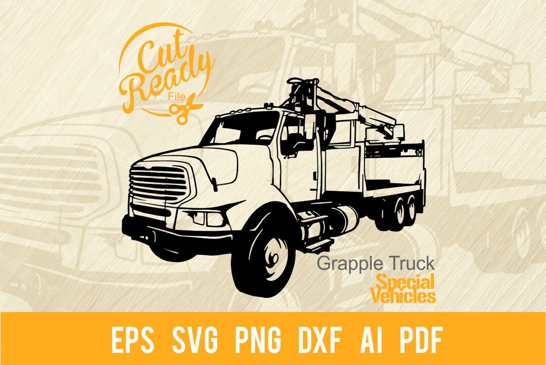 Grapple Truck Svg Vehicle - Heavy Machinery, Logging and Construction ...