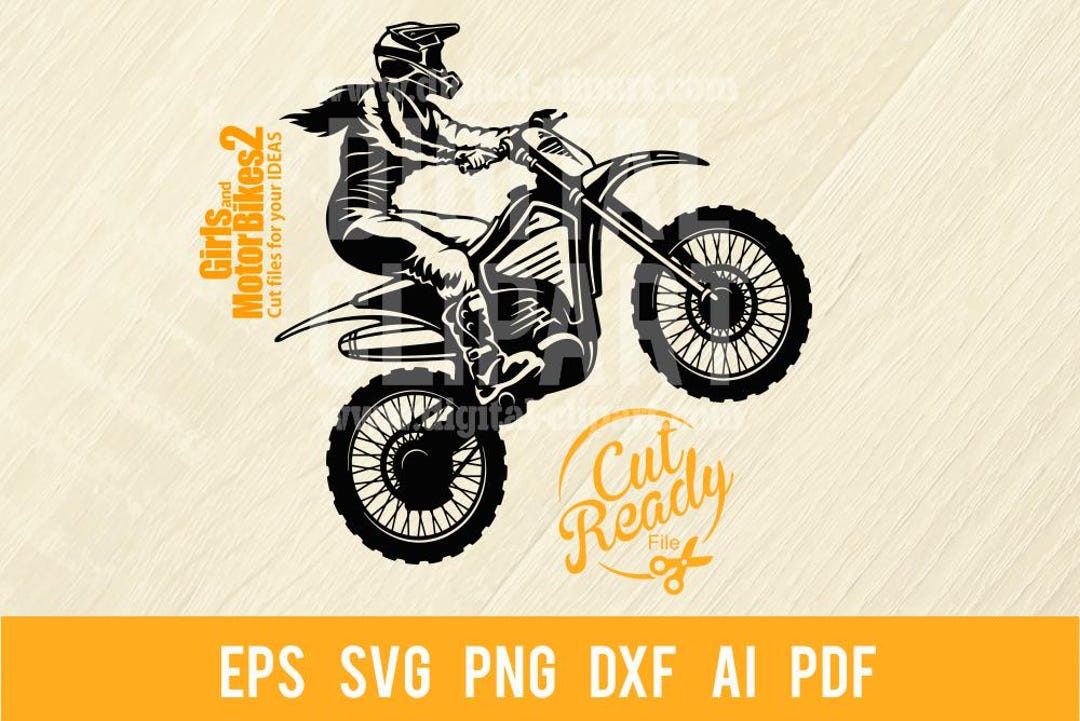 Biker Girl Motocross SVG, Extreme Sport, Enduro Cut File Biker Girl SVG ...
