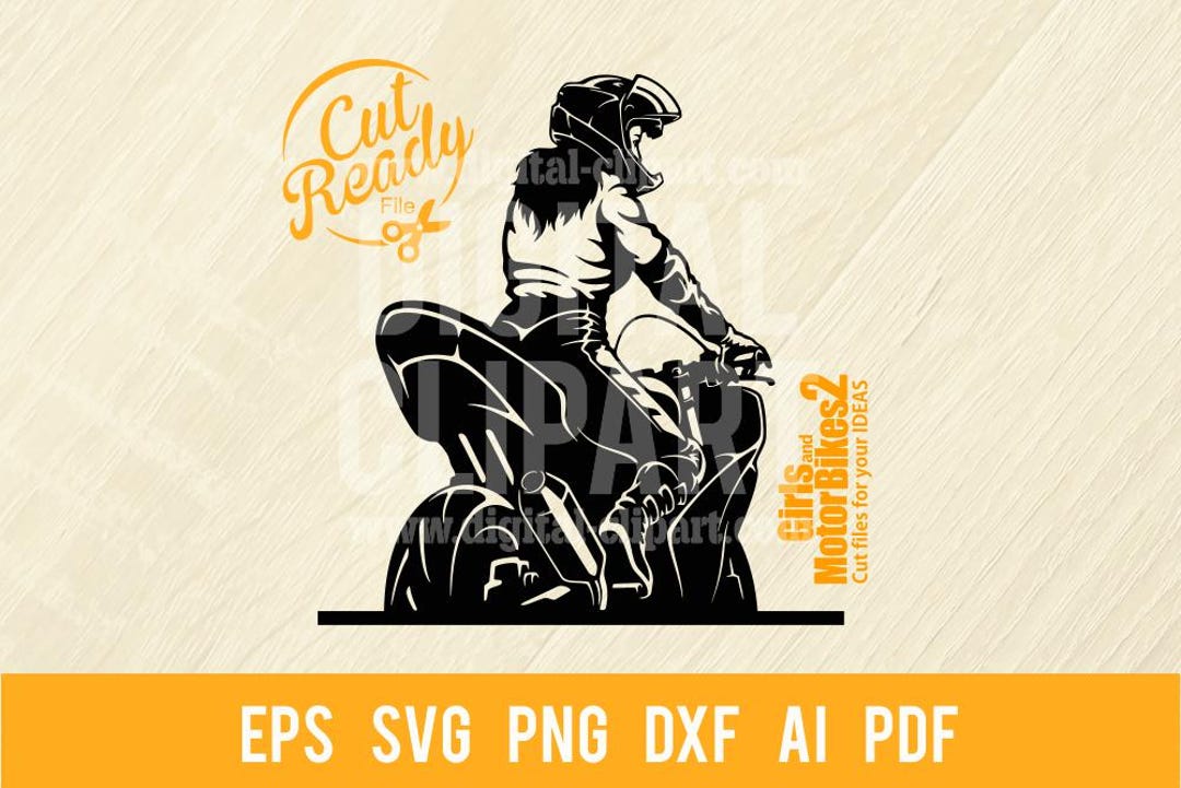 Biker Girl SVG, Motorcycle Woman SVG, Woman Biker Svg, Woman Motorcycle ...