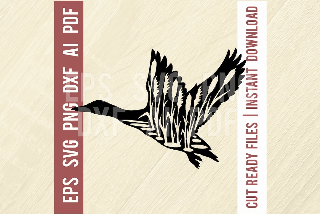 Duck SVG, Wild Duck Svg, Flying Duck SVG Stencil, Cut SVG, Clipart ...