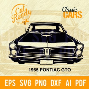 PONTIAC GTO 1965 SVG Cut File | Classic Cars Svg| Cut Ready Clip Art ...