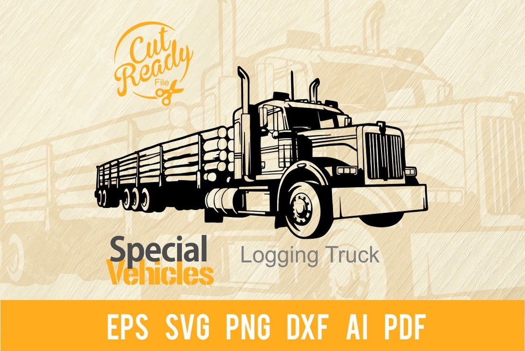 Logging Truck Svg Vehicle - Heavy Machinery, Logging and Construction ...
