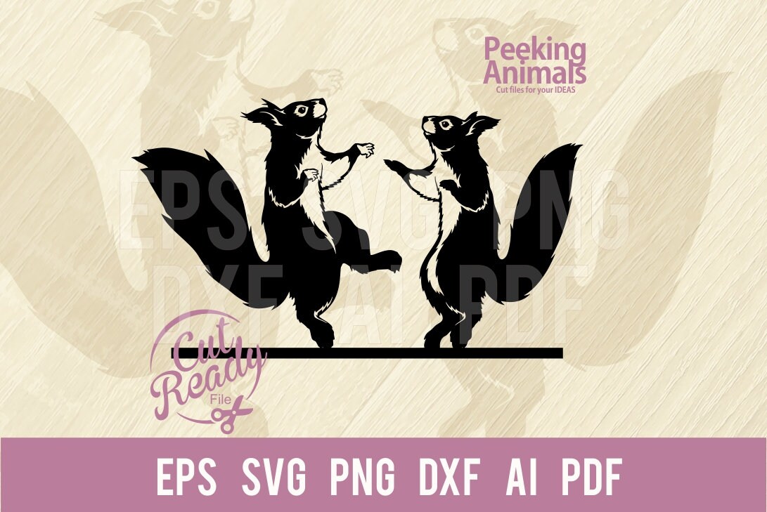 Dancing Squirrels SVG Comic Animal SVG Funny Animal Cut File, Wildlife ...