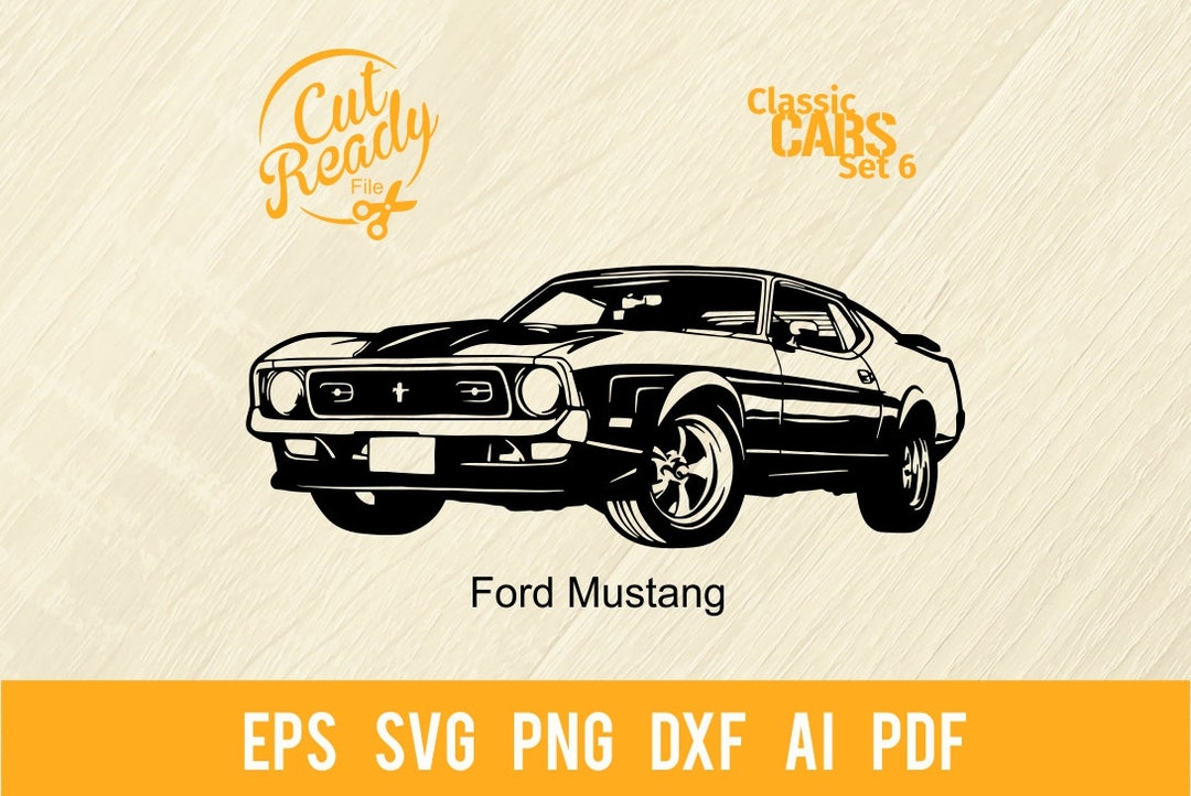 Ford Mustang SVG | Classic Cars Svg Muscle Cars Cut Ready Clip Art ...