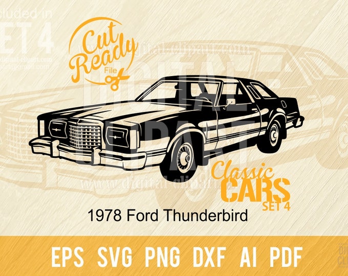 SVG FORD THUNDERBIRD 1966 Truck Silhouette Cut Files Designs, Clip Art ...