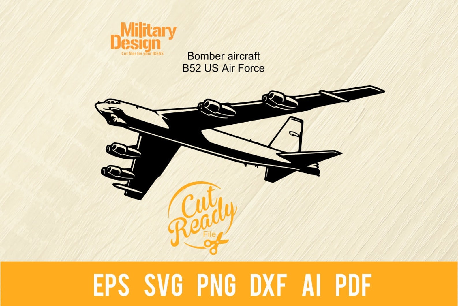 US Bomber Aircraft B52 Military Design Army Vehicle SVG Vector Clipart ...