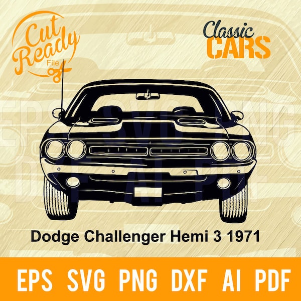 Dodge Challenger Clip Art - Etsy