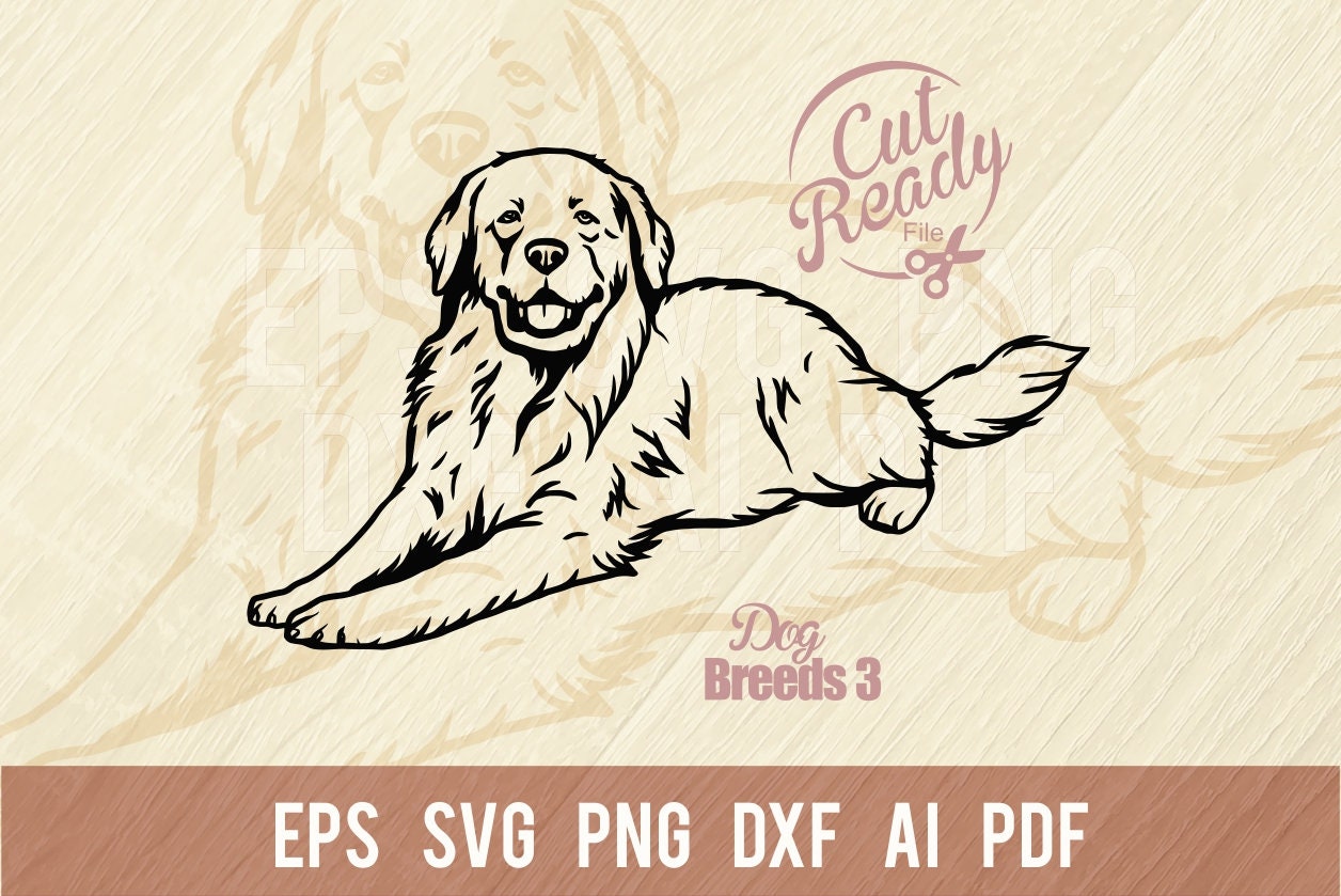 Great Pyrenees Svg, Dog Breed, Funny Dog Pet Vector Dog, Dog Silhouette ...