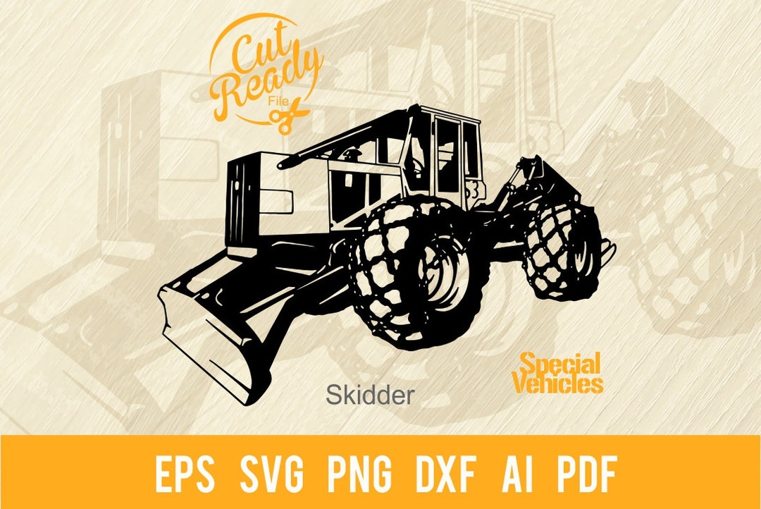 Skidder Svg Vehicle - Heavy Machinery, Logging and Construction ...