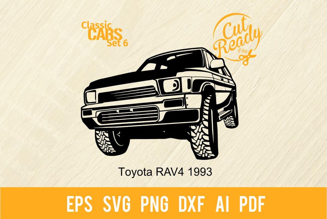 Truck Rav4 1993 Svg - Classic Car Svg Classic Car SVG | Cut Ready Clip ...