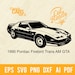 1990 Pontiac Firebird Trans AM GTA Svg| Classic Cars Svg Muscle Cars ...