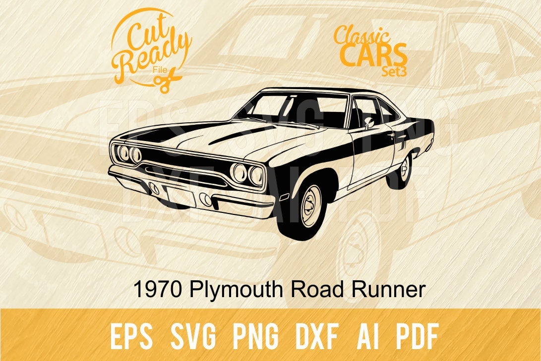 1970 Plymouth Road Runner SVG | Classic Cars Svg Muscle Cars Cut Ready ...