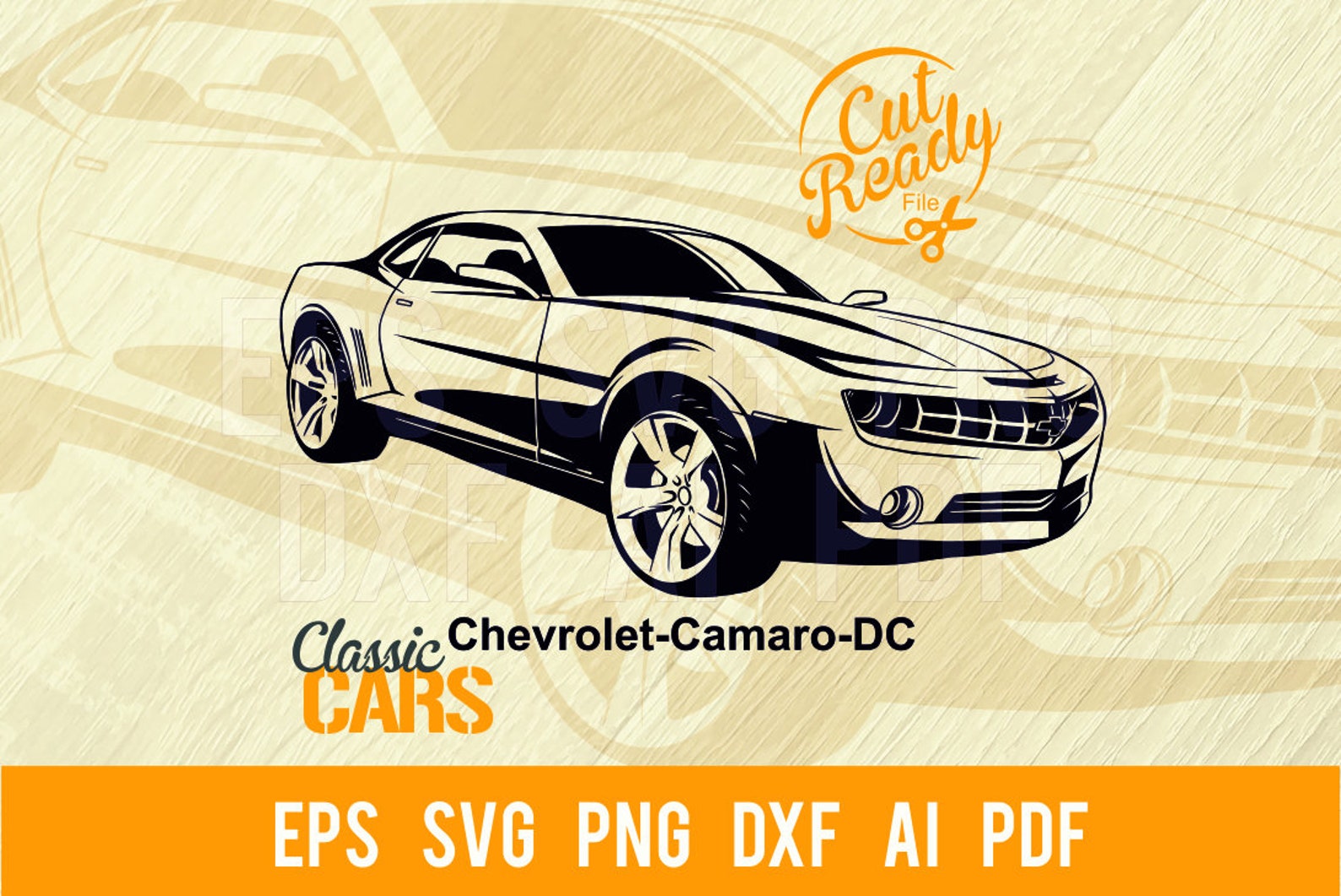 Chevrolet Camaro DC SVG Cut File | Classic Cars Svg| Cut Ready Clip Art ...