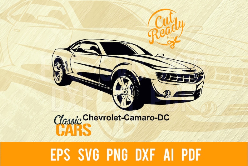 Chevrolet Camaro DC SVG Cut File | Classic Cars Svg| Cut Ready Clip Art ...