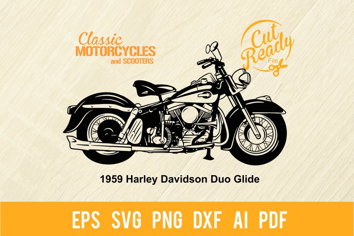 Classic Motorcycle SVG Motor Bike Svg, Classic Bike Stencil Cut Files ...