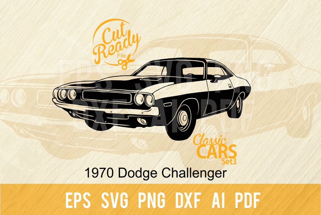 Muscle Car SVG Challenger SVG | Classic Cars Svg Muscle Cars Cut Ready ...