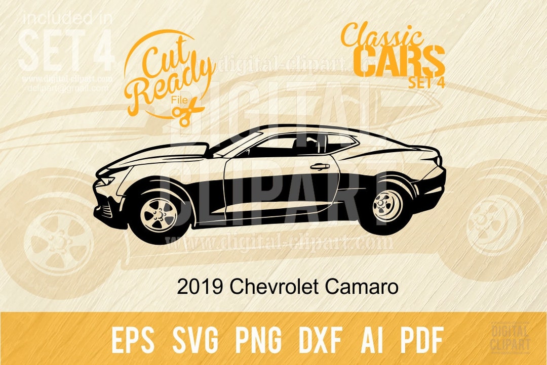 2019 Chevrolet Camaro Svg | Classic Car SVG | Muscle Car Cut Files ...