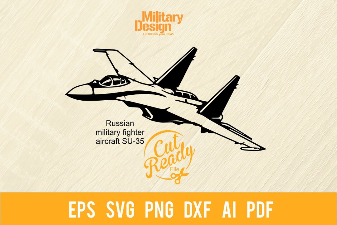 Fighter Aircraft SU-35 Military Design Army Vehicle SVG Vector Clipart ...