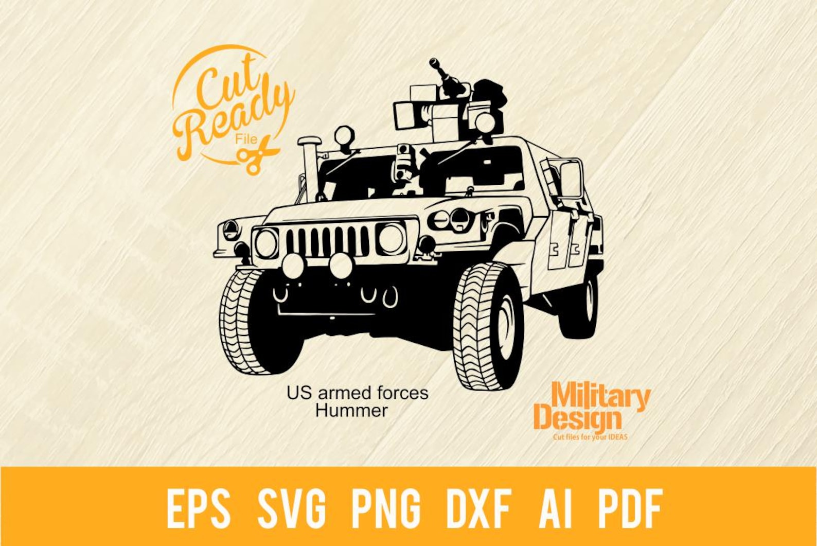 US Humvee SVG Military Design Army Vehicle SVG Vector Clipart Military ...