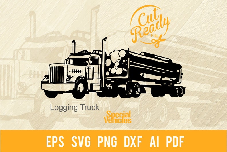 Logging Truck Svg Vehicle - Heavy Machinery, Logging and Construction ...