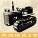 Crawler Tractor SVG - Farm Tractor SVG Vector File, Cut Stencil, Laser ...