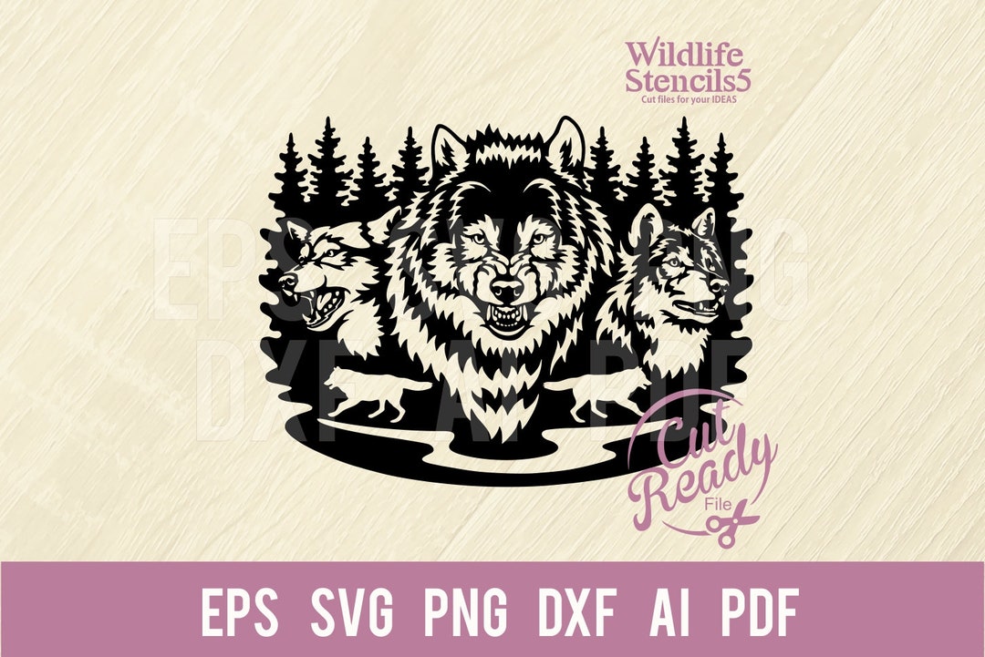 Wolf SVG, Wolf Pack Svg, Wolf Howl Svg, Wolf Hunting Svg, Mountain ...