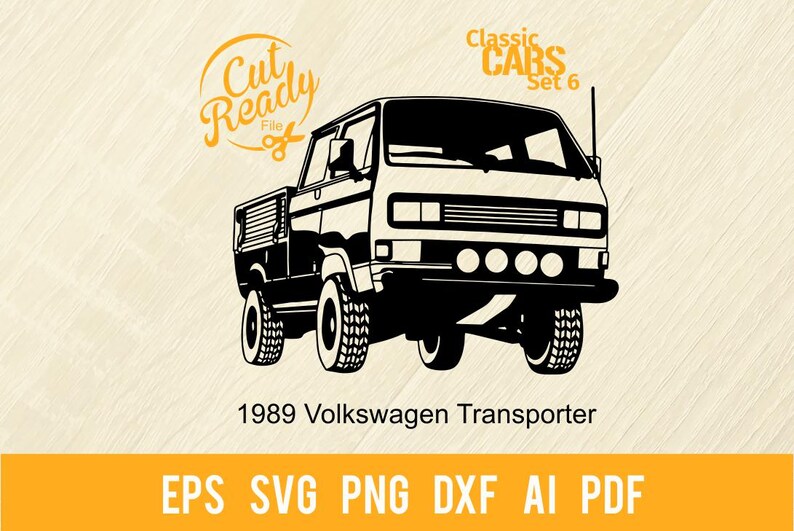 Classic Bus Transporter T3 Pickup SVG Cut File | Classic Cars Svg| Cut ...