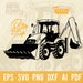 Front Loader SVG - Farm Vehicle SVG Vector File, Cut Stencil, Laser Cut ...
