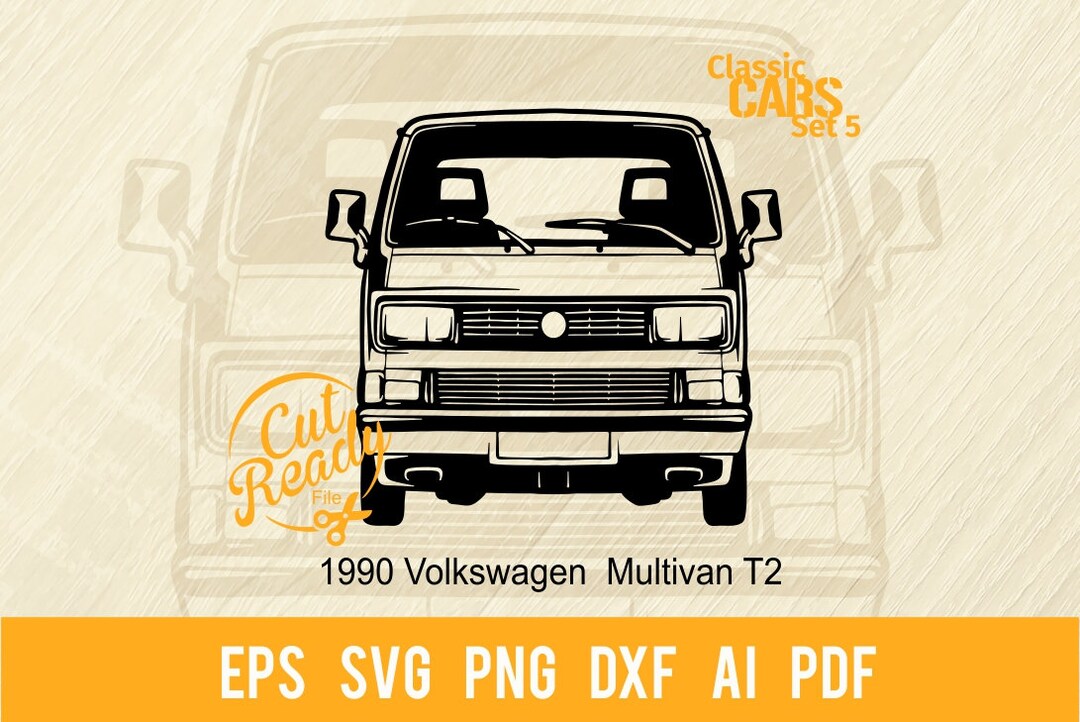 1990 Classic Bus Multivan T2 SVG Cut File | Classic Cars Svg| Cut Ready ...