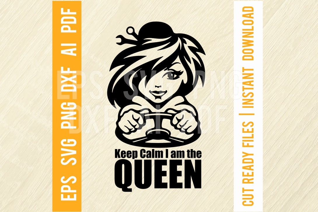 Girl Driver SVG Female Driver SVG Cut Ready Clip Art Graphics Digital ...