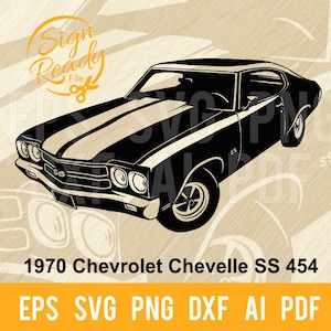 1970 Chevrolet Chevelle SS 454 SVG | Classic Cars Svg| Cut Ready Clip ...