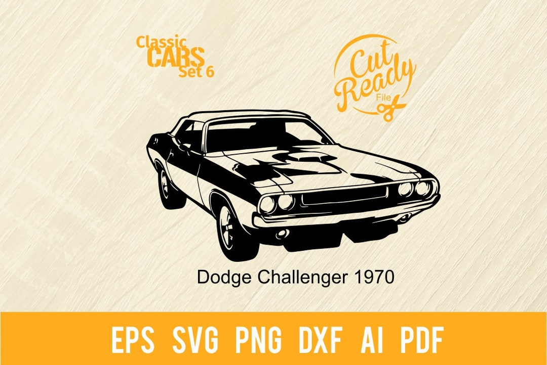 Muscle Car SVG Challenger SVG | Classic Cars Svg Muscle Cars Cut Ready ...