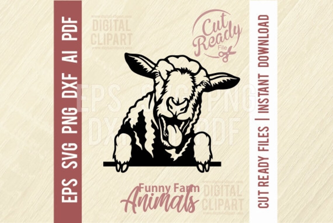 Peeking Sheep SVG Funny Peeking Animal SVG Cut Stencil, SVG for Cricut ...