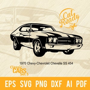 1970 Chevy-chevrolet Chevelle SS 454 Svg| Muscle Car Svg Classic Cars ...