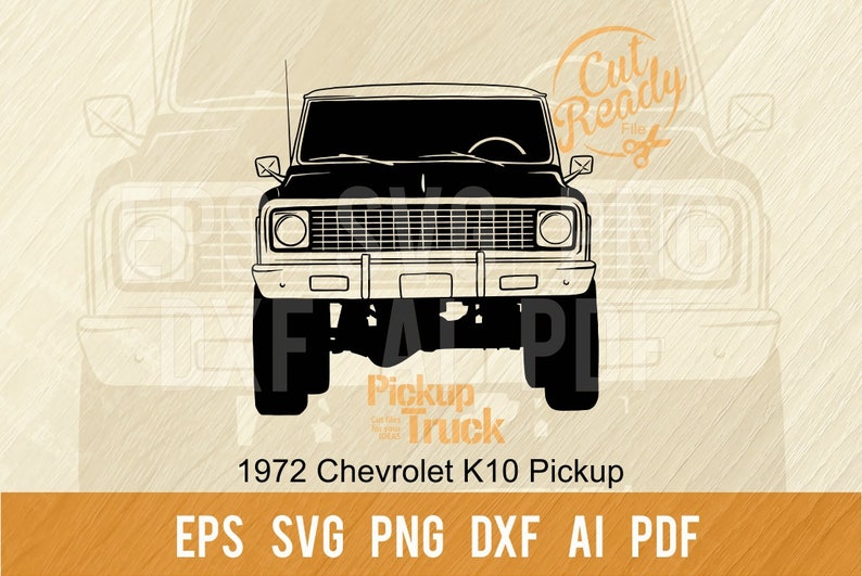 1972 Chevrolet K10 Pickup Truck Svg Classic Cars SVG | Pickup Truck Cut ...