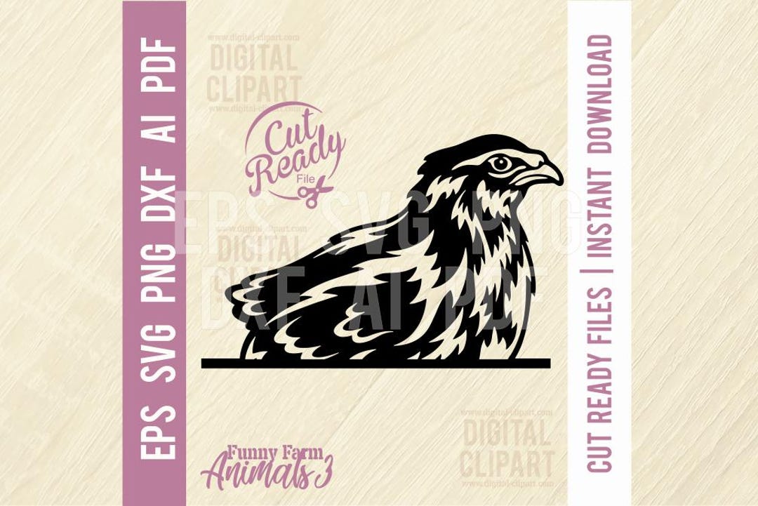 Quail SVG Funny Peeking Animal SVG Cut Stencil, SVG for Cricut, Clipart ...