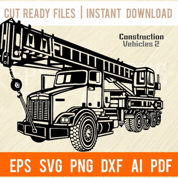 Crane Truck Svg - Etsy