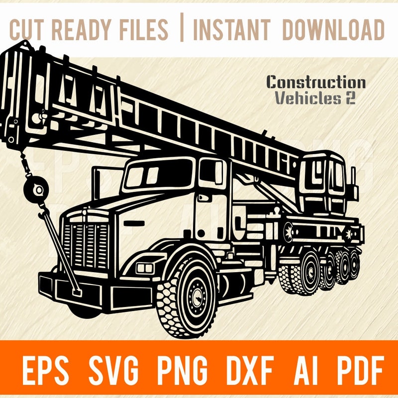 Crane Truck Svg - Etsy