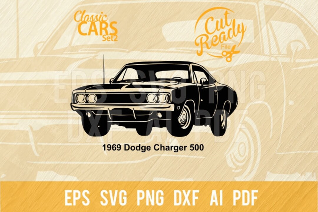 Muscle Car SVG Charger 500 SVG | Classic Cars Svg| Cut Ready Clip Art ...