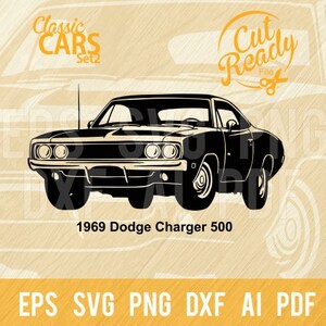 Muscle Car SVG Charger 500 SVG | Classic Cars Svg| Cut Ready Clip Art ...