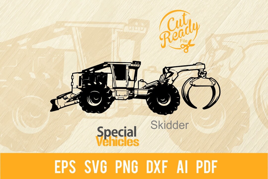 Skidder Svg Vehicle - Heavy Machinery, Logging and Construction ...