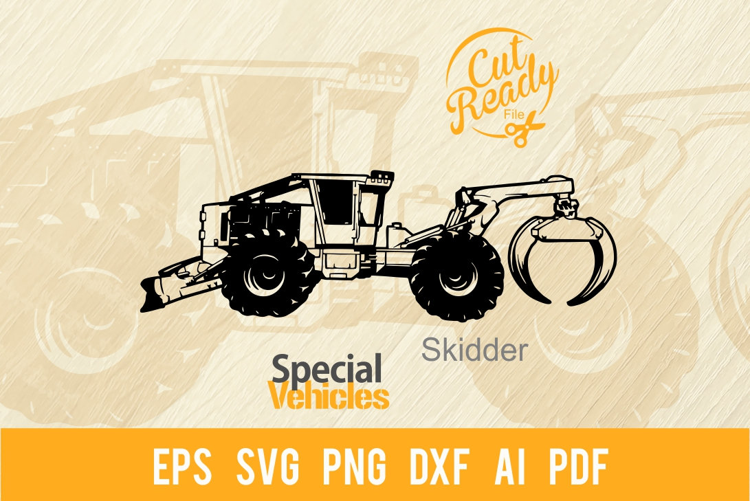 Skidder Svg Vehicle - Heavy Machinery, Logging and Construction ...